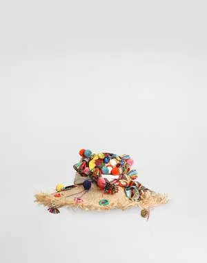 Dolce & Gabbana Raffia Hat With Applications