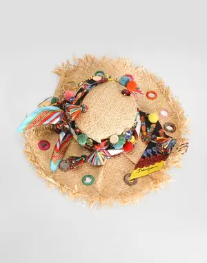 Dolce & Gabbana Raffia Hat With Embellishments