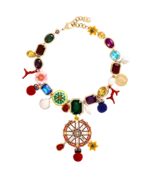 Dolce & Gabbana Carretto Wheel Statement Necklace - Multicolor