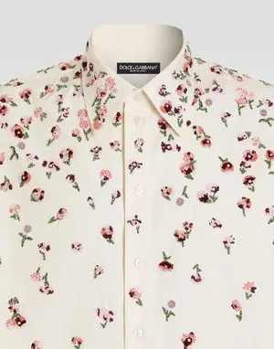 Dolce & Gabbana Cotton Shirt With Embroidery
