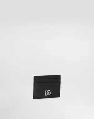 Dolce & Gabbana Calfskin Card Holder With Logo - Black