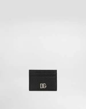 Dolce & Gabbana Calfskin Card Holder With Logo - Black