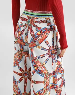 Dolce & Gabbana Carretto-print Poplin Trousers