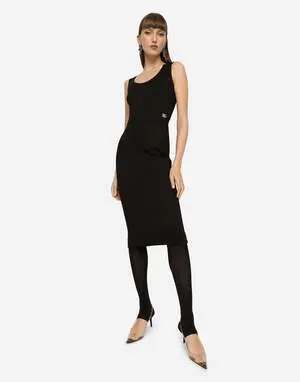 Dolce & Gabbana Sleeveless Milano Rib Knit Midi Dress