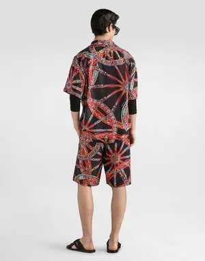 Dolce & Gabbana Carretto-print Hawaii Silk Jacquard Shirt