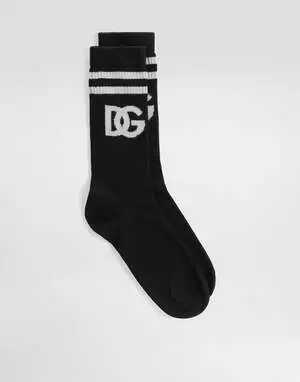Dolce & Gabbana Dg Logo Jacquard Crew Socks