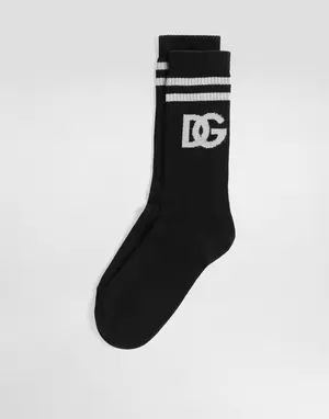 Dolce & Gabbana Dg Logo Jacquard Crew Socks