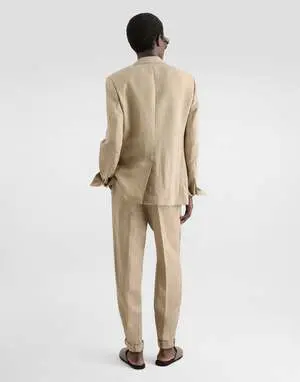 Dolce & Gabbana Martini Light Single-breasted Linen Jacket