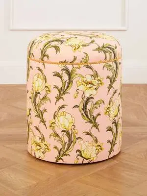La DoubleJ Baba' Printed Canvas Pouf