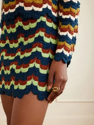 Escvdo Alba Crocheted Cotton Mini Skirt