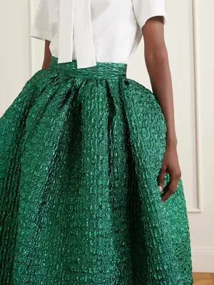 DIMA AYAD Cloqué Maxi Skirt