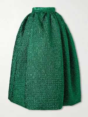 DIMA AYAD Cloqué Maxi Skirt