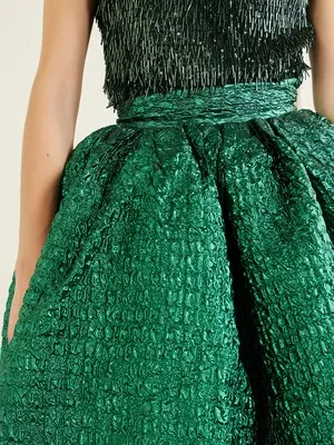 DIMA AYAD Cloqué Maxi Skirt