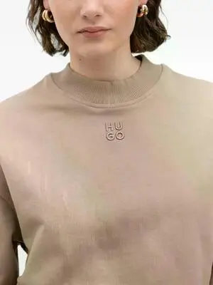 Hugo Logo-embroidered Mock Neck Sweater