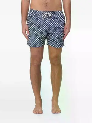 MC2 SAINT BARTH Crab Print Swim Shorts - Blue