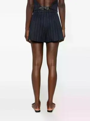 Maje Pinstripe Pleated Shorts