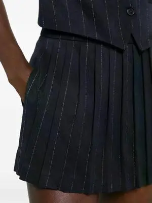 Maje Pinstripe Pleated Shorts