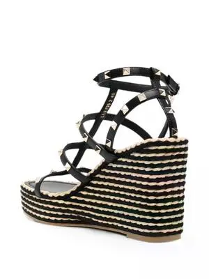 Valentino Garavani Rockstud Wedge Espadrilles