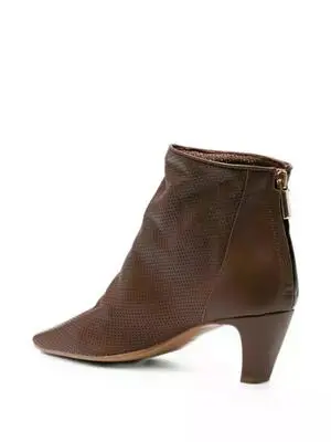 BIANCADI Perforated Leather Ankle Boots