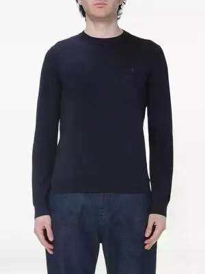 BROOKSFIELD Navy Embroidered Crew Neck Sweater
