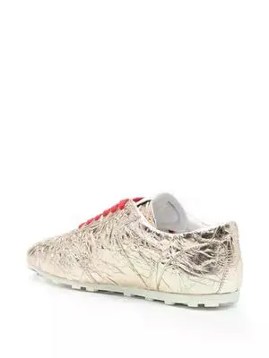 Marni Crinkled Finish Logo Print Sneakers