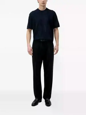 BOSS Ribbed Knit Short-sleeve Sweater