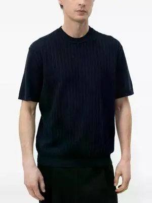 BOSS Ribbed Knit Short-sleeve Sweater