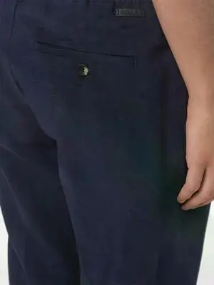 SIVIGLIA Tailored Slim Fit Trousers With Slub Texture