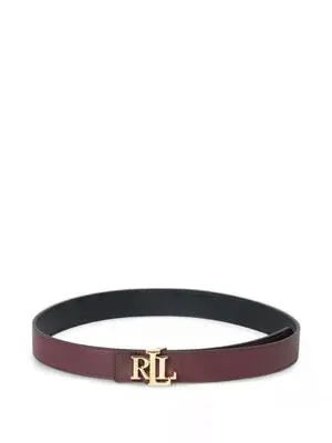 Ralph Lauren Reversible Logo Plaque Belt - Red