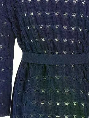 KANGRA Cable-knit Belted Cardigan