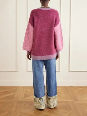 ALEMAIS Mlak Bead-embellished Mohair, Alpaca And Wool-blend Cardigan