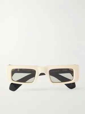 JACQUES MARIE MAGE Rimbaud Square-frame Acetate Sunglasses - Neutrals