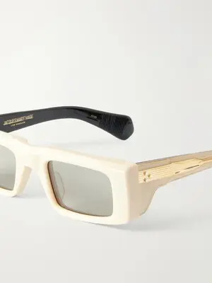 JACQUES MARIE MAGE Rimbaud Square-frame Acetate Sunglasses - Neutrals
