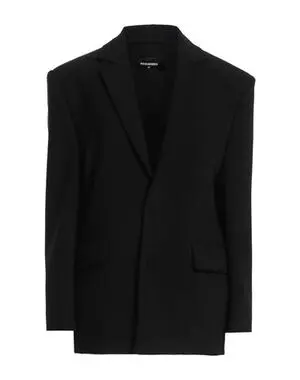 Dsquared2 Blazer Size Polyester, Polyurethane, Calfskin - Black