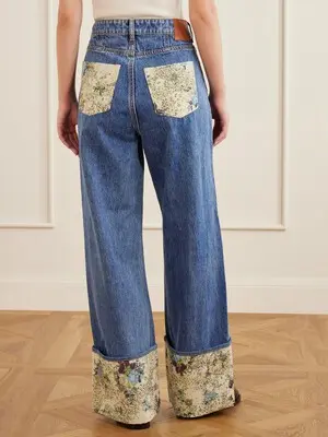 ALEMAIS Marcel Printed Straight-leg Jeans