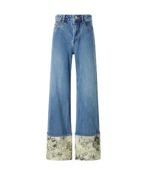 ALEMAIS Marcel Printed Straight-leg Jeans - Blue