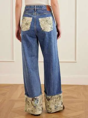 ALEMAIS Marcel Printed Straight-leg Jeans