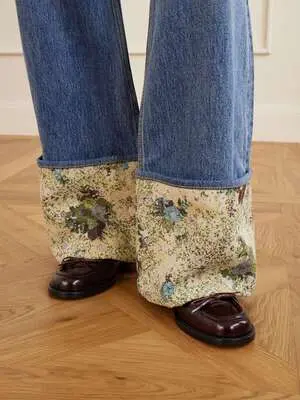ALEMAIS Marcel Printed Straight-leg Jeans