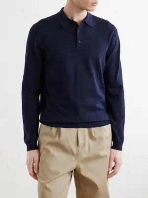 SLOWEAR Slim-fit Flexwool Polo Shirt