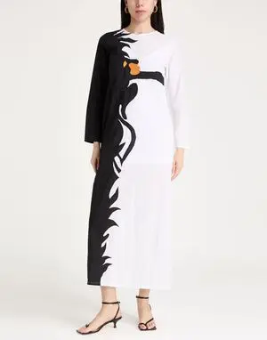 CONNOR & BLAKE Two-tone Embroidered Maxi Dress