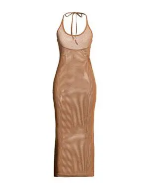 COURREGES Maxi Dress Size Cotton - Beige