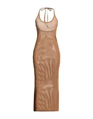 COURREGES Maxi Dress Size Cotton - Beige