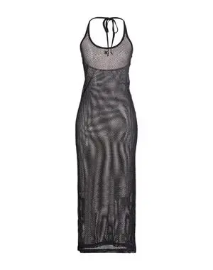 COURREGES Maxi Dress Size Cotton - Black