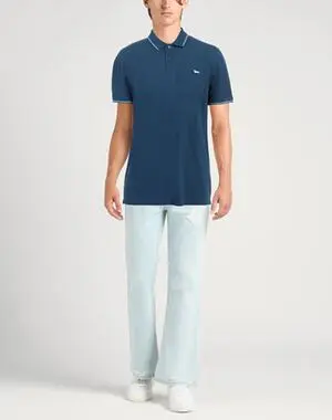 HARMONT & BLAINE Polo Shirt Size Cotton, Elastane - Navy