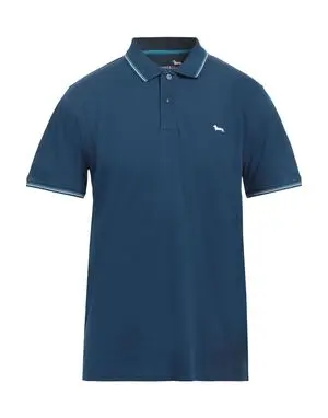 HARMONT & BLAINE Polo Shirt Size Cotton, Elastane - Navy