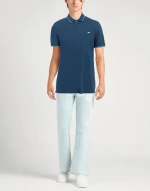HARMONT & BLAINE Polo Shirt Size Cotton, Elastane - Navy