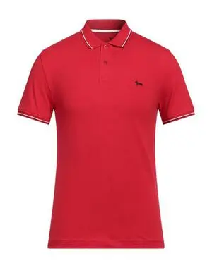 HARMONT & BLAINE Polo Shirt Size Cotton, Elastane - Red