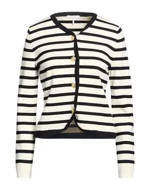 Rag & Bone Striped Cotton, Polyamide, And Elastane Cardigan - Ivory