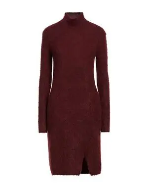VICOLO Mini Dress Burgundy Size Alpaca Wool, Polyamide, Virgin Wool, Elastane - Red