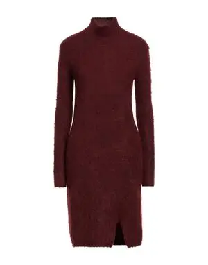 VICOLO Mini Dress Burgundy Size Alpaca Wool, Polyamide, Virgin Wool, Elastane - Red